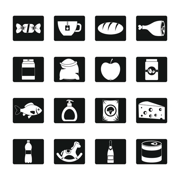 Food store icons set, flat style Stock Vector Image by ©ylivdesign ...