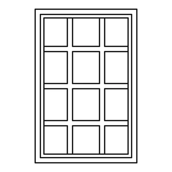 Wooden window icon outline — Stock Vector © ylivdesign #181657338