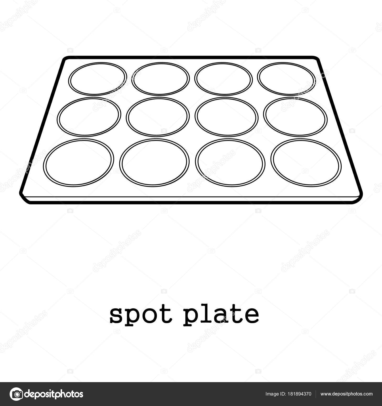 Spot plate icon outline — Stock Vector © ylivdesign #181894370
