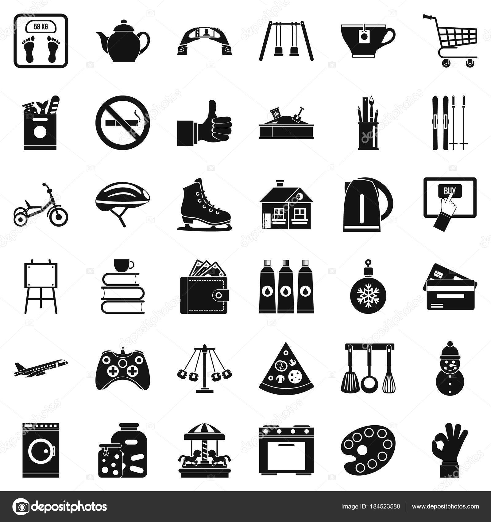 Maternity hospital icons set, simple style ⬇ Vector Image by ...