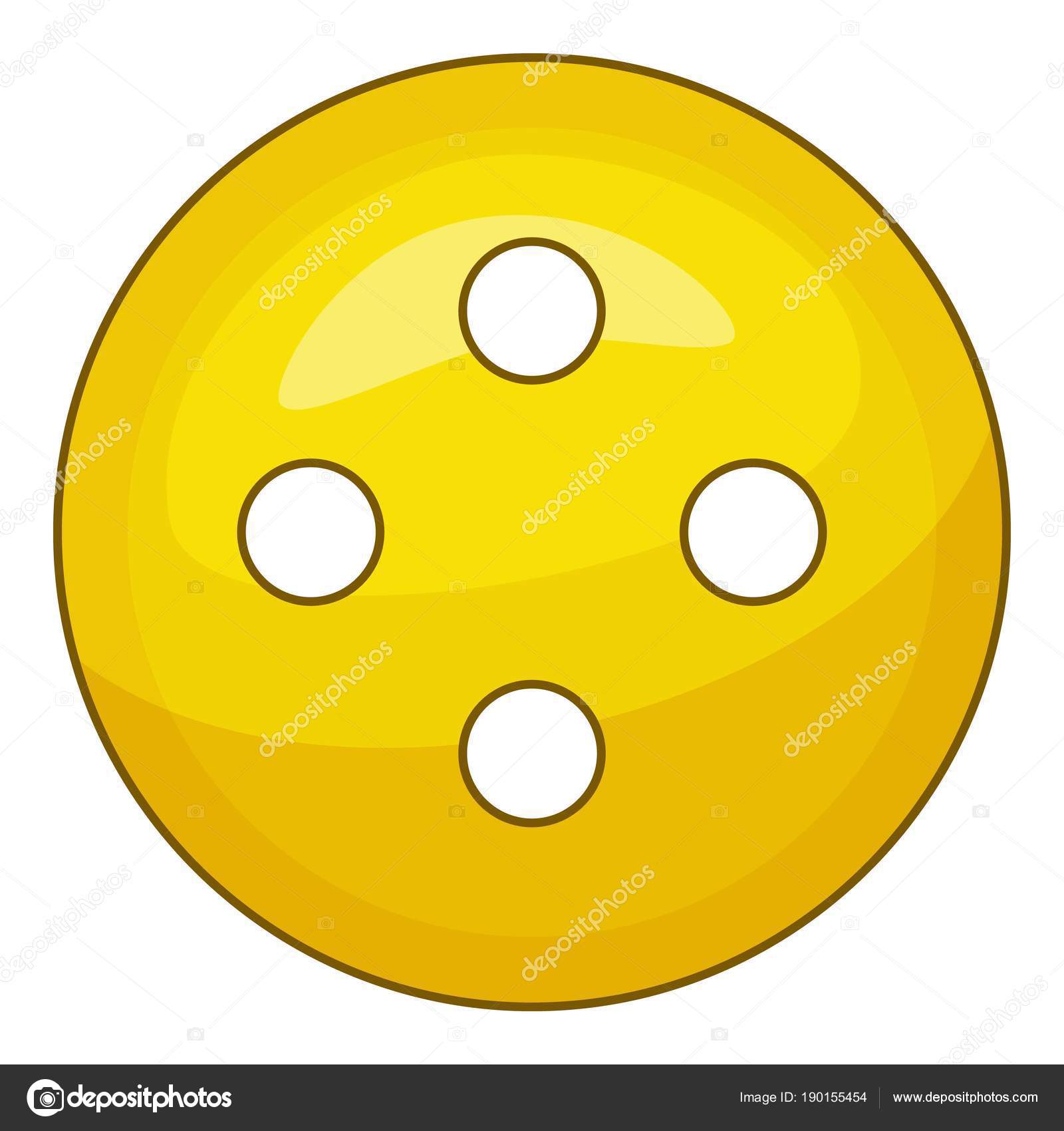 Yellow cloth button icon, cartoon style — Stock Vector © ylivdesign ...