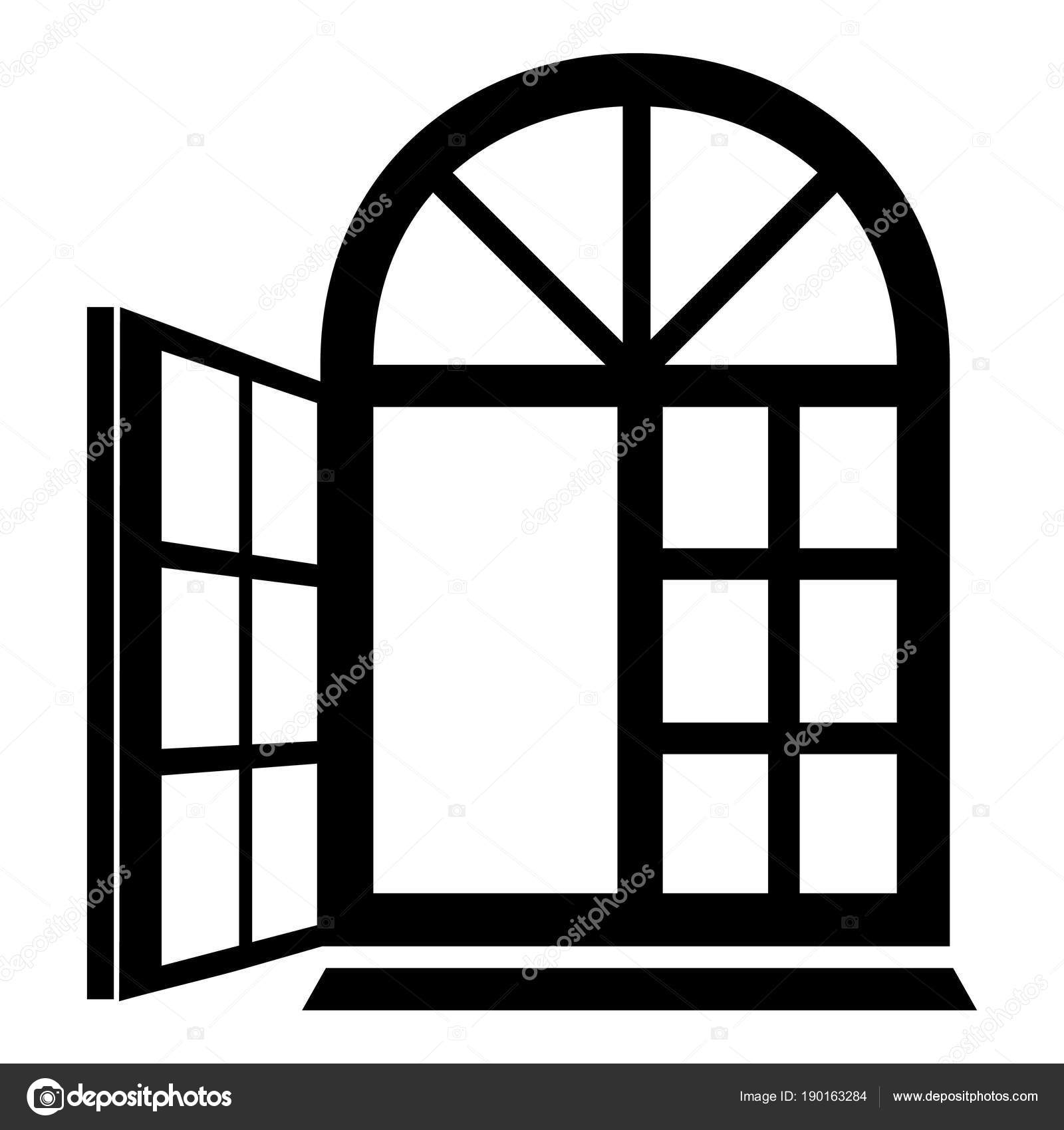 Window frame icon, simple black style Stock Vector Image by ©ylivdesign ...