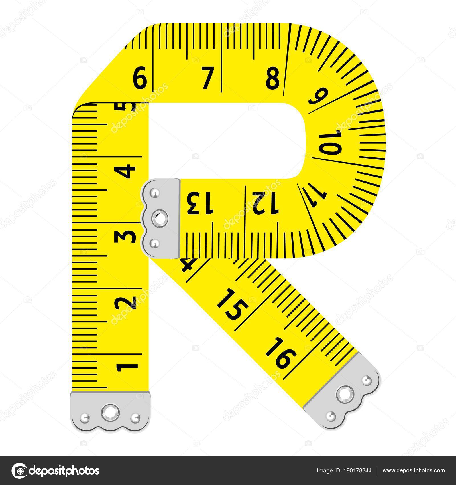 Letra r icono de la regla, estilo de dibujos animados Vector de stock ...