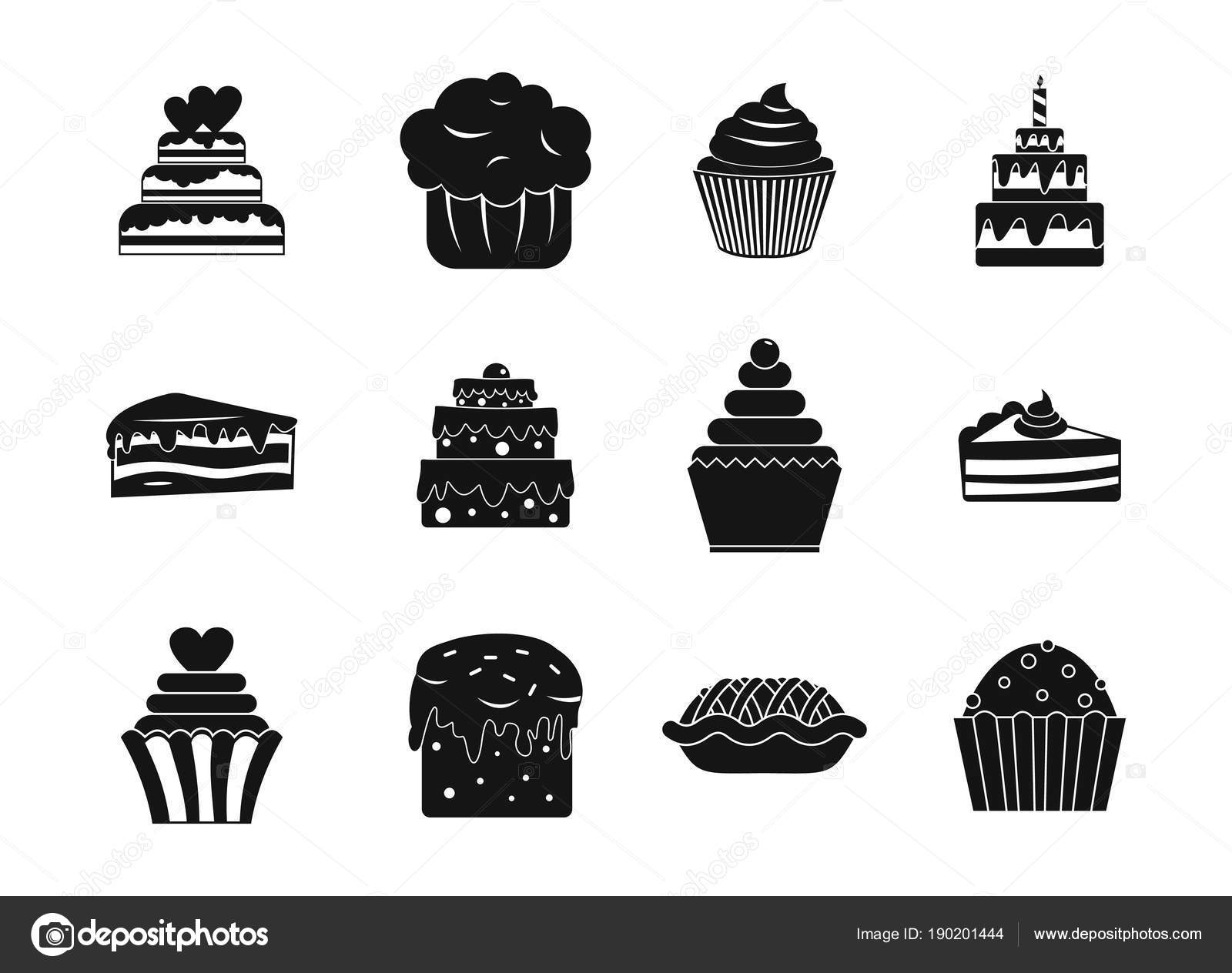 Cake icon set, simple style Stock Vector by ©ylivdesign 190201444