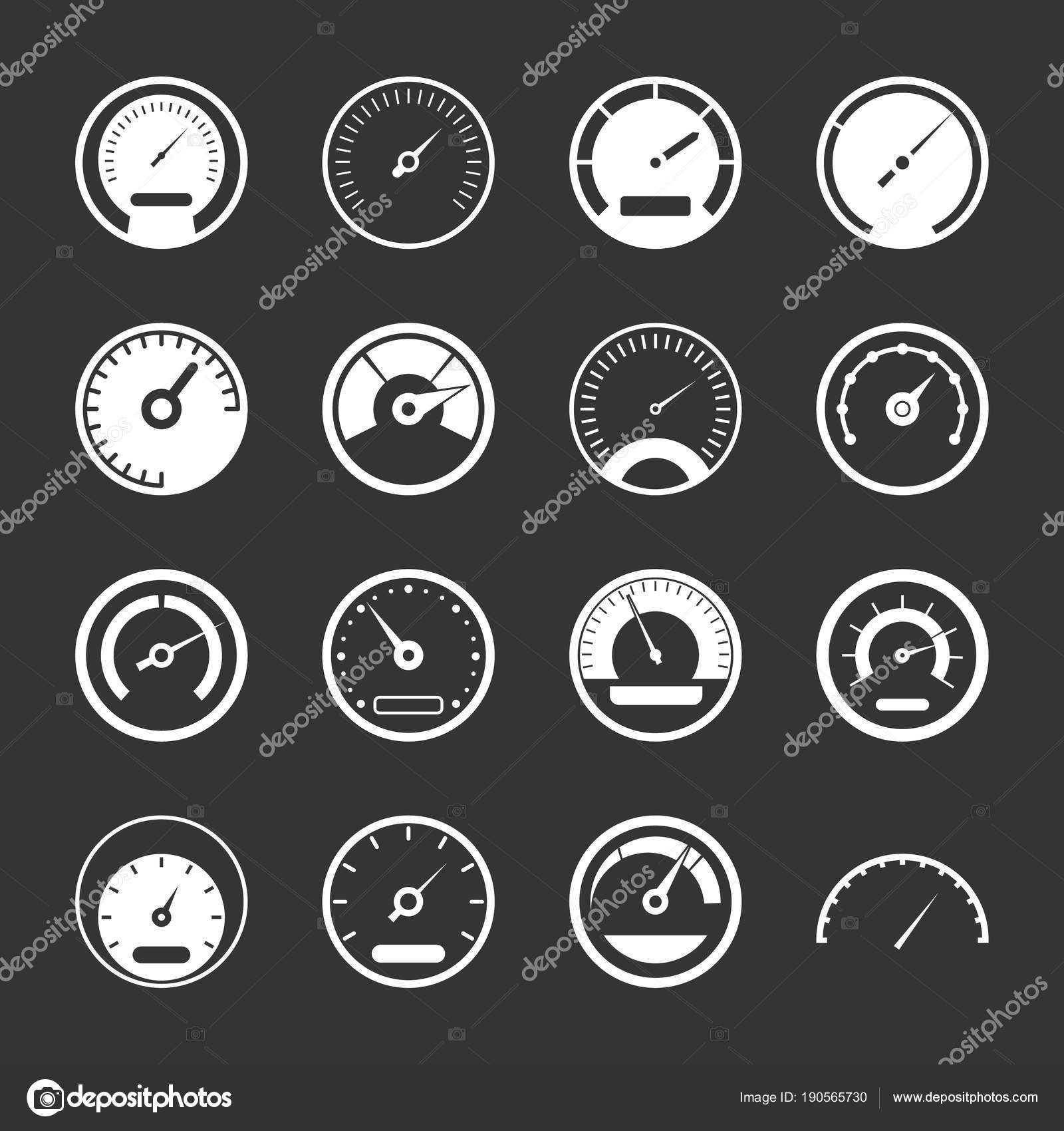 Speedometer icons set grey vector Stock Vector Image by ©ylivdesign ...