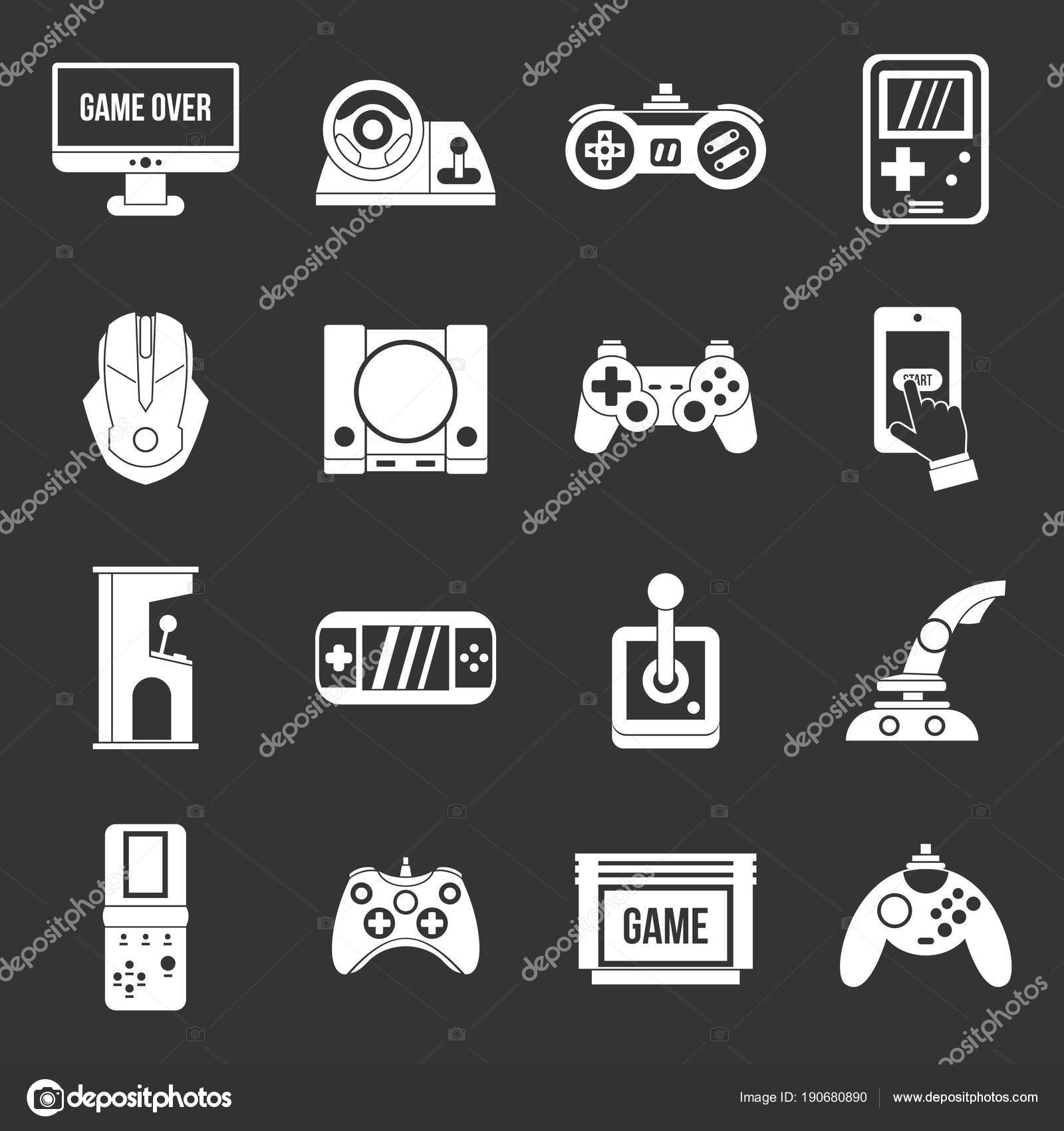 Video game icons set grey vector Stock Vector Image by ©ylivdesign ...