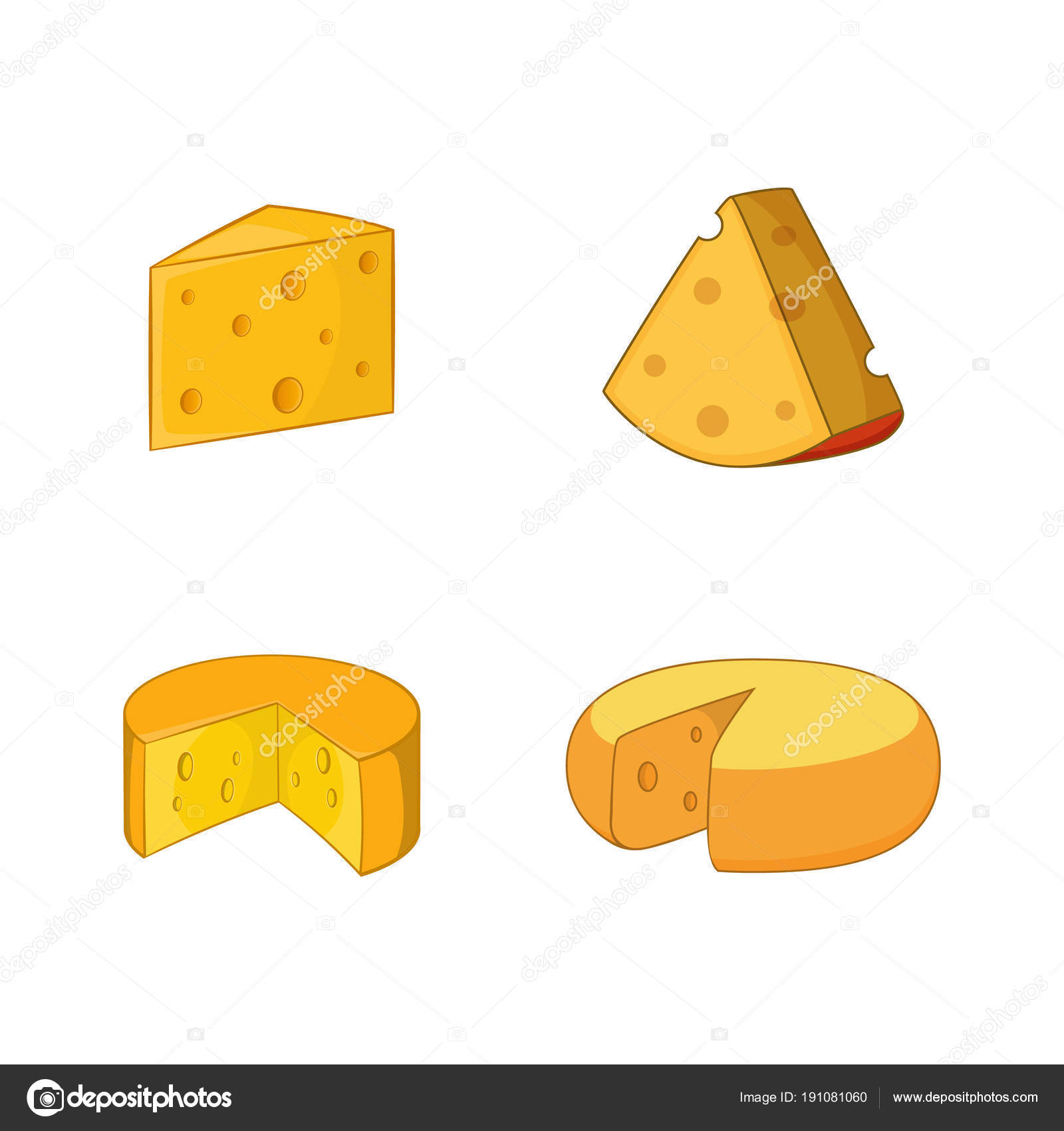 Cheese icon set, cartoon style Stock Vector Image by ©ylivdesign #191081060