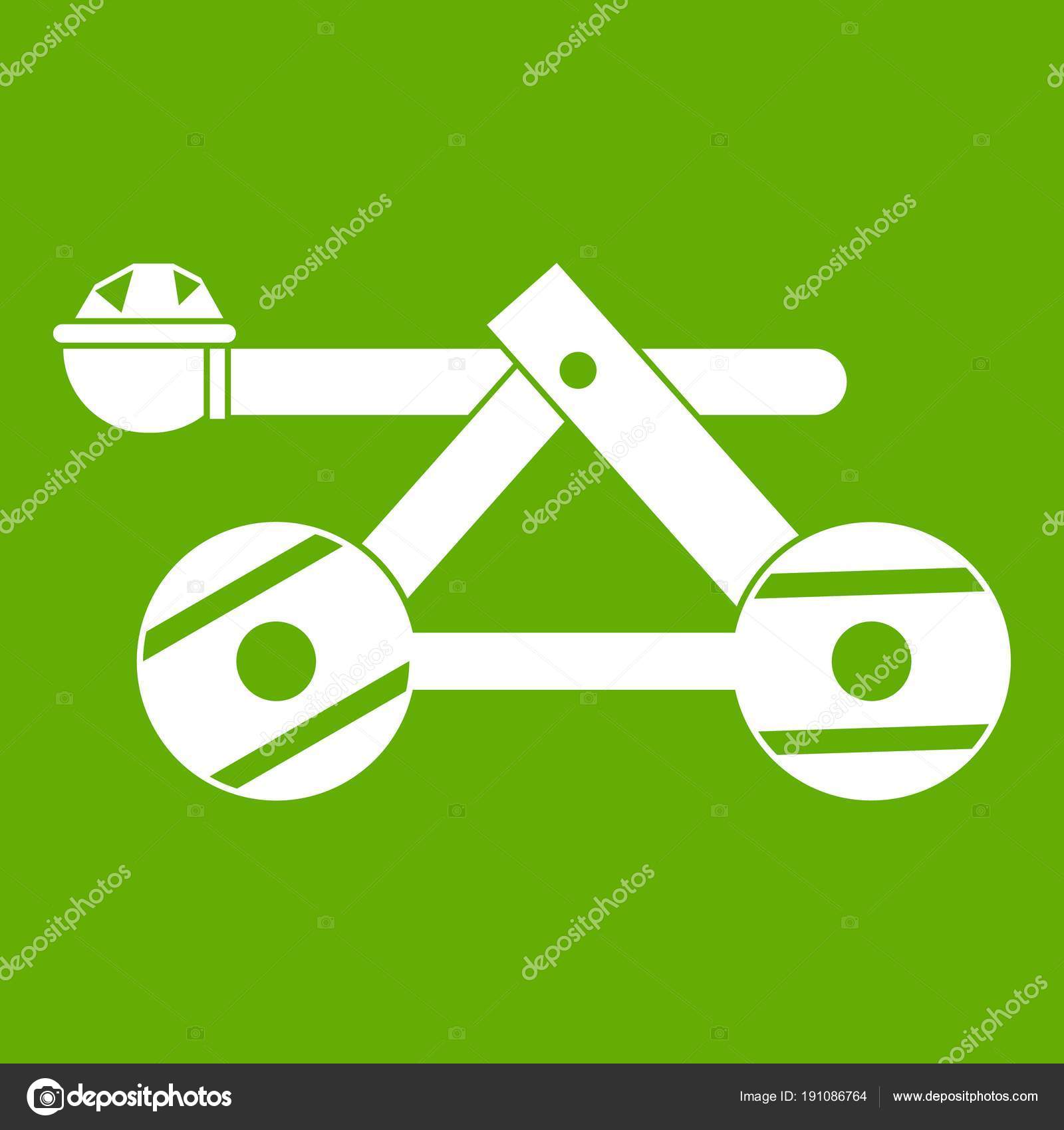Ancient wooden catapult icon green Stock Vector Image by ©ylivdesign ...