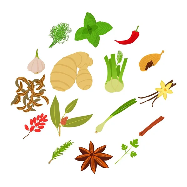 Spices icon set, cartoon style Stock Vector Image by ©ylivdesign #184980504