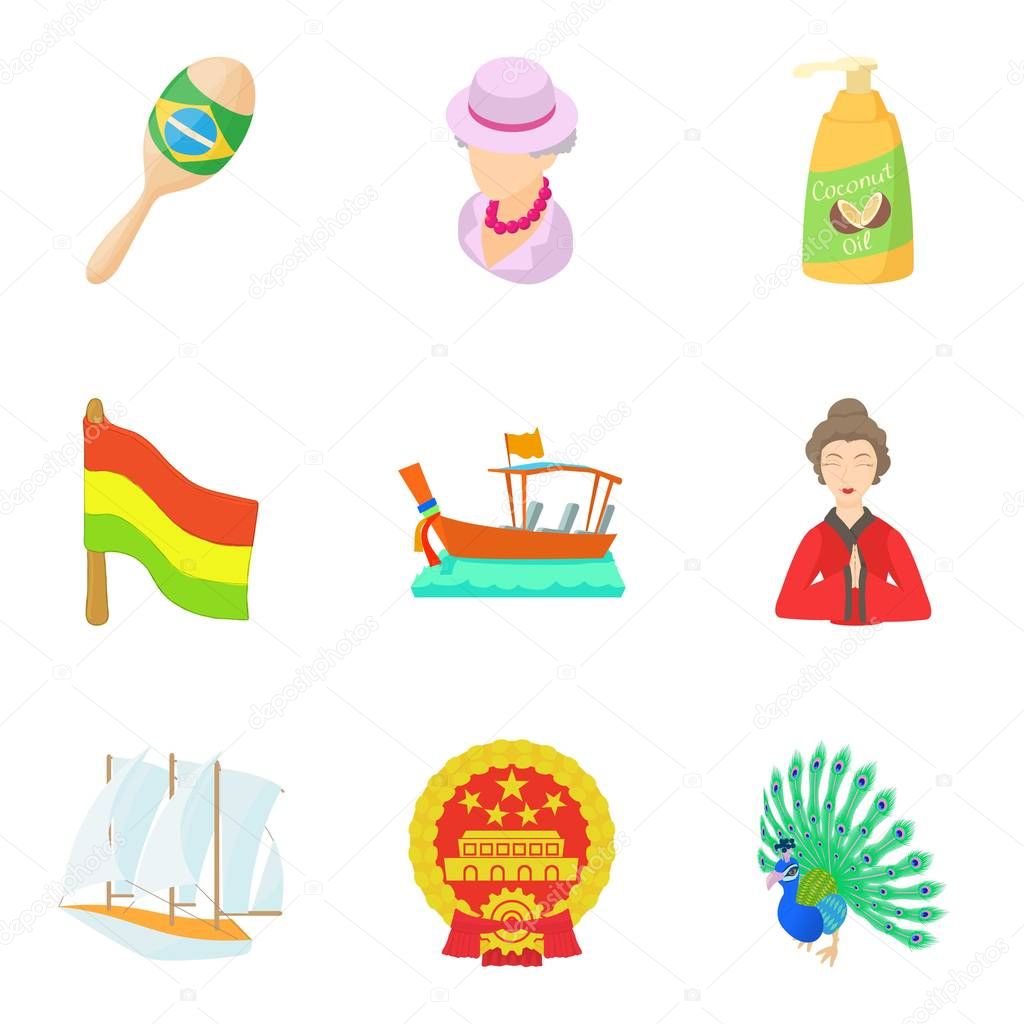 Conjunto de iconos de redescubrimiento, estilo de dibujos animados 2023 Conjunto de iconos de redescubrimiento, estilo de dibujos animados 2023