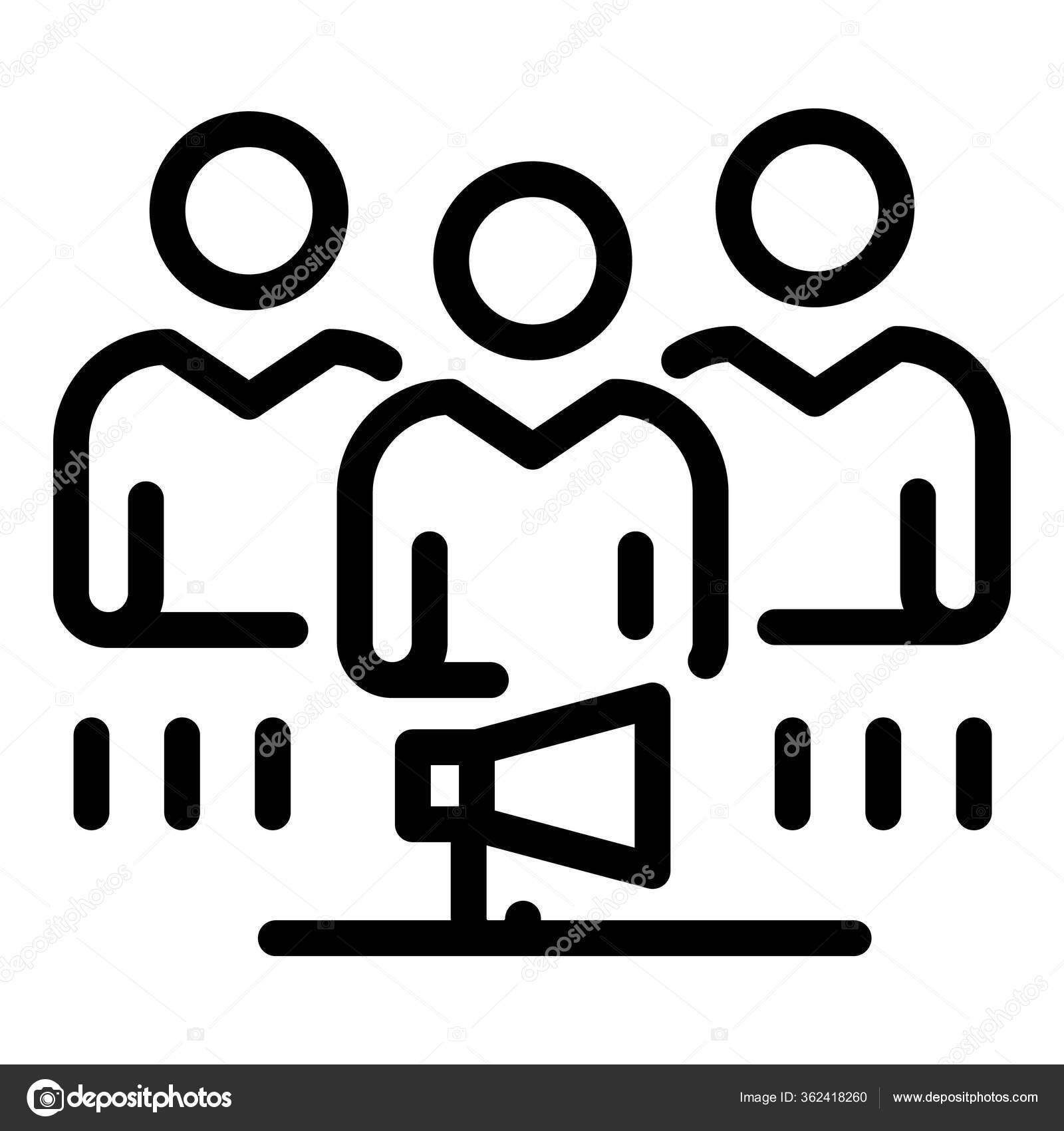 Cinema team icon, outline style Stock Vector Image by ©ylivdesign ...