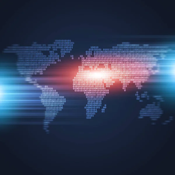 Binary Code Map - Stock Image - Everypixel