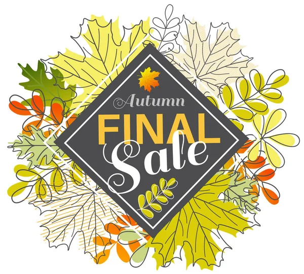 Autumn sale. Fall season sale and discounts banner. Colorful autumn ...