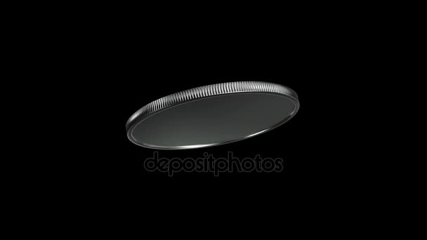 Silver coin rotation 45 degree angle HD — Stock Video © realcg #100771714