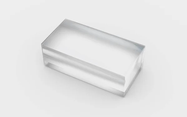 Solid glass box top view — Stock Photo © realcg #147205997