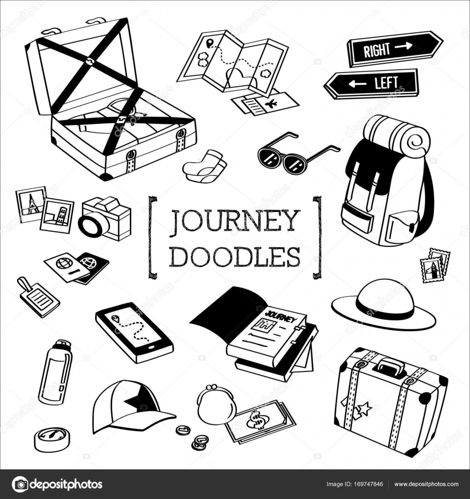 Travel Doodle, Hand drawing styles of travel. Stock Vector by ©wasaneap ...