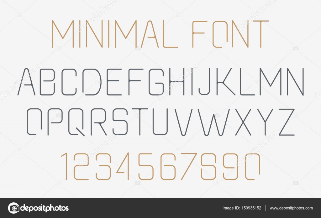 Minimalist alphabet Font design Stock Vector Image by ©Volykievgenii ...