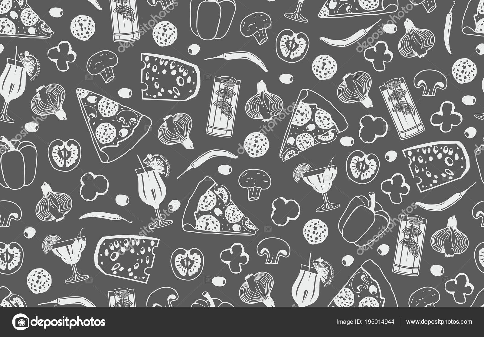 Pizza Pattern Background