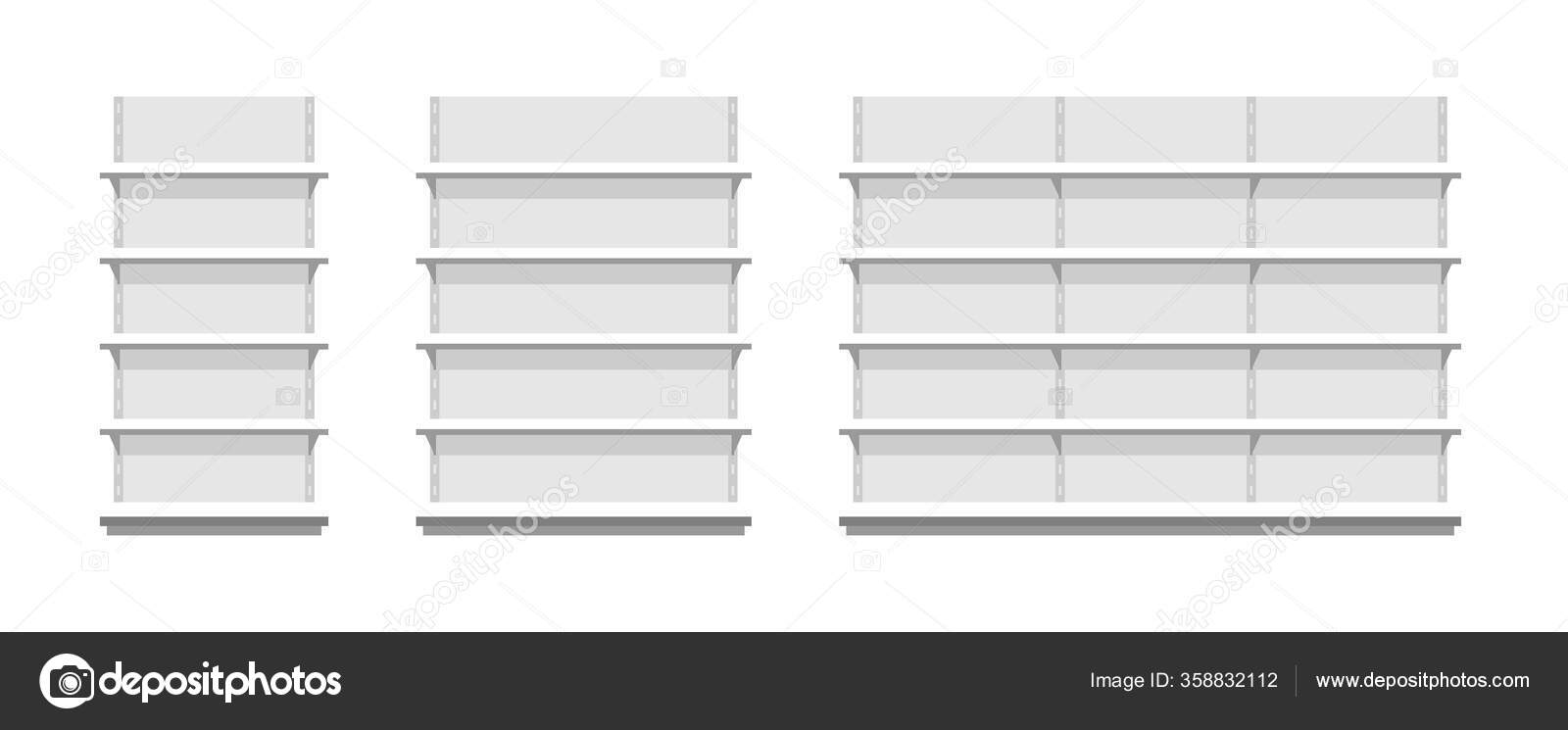 Witte Lege Winkelrekken Platte Stijl Geïsoleerd Witte Achtergrond ...