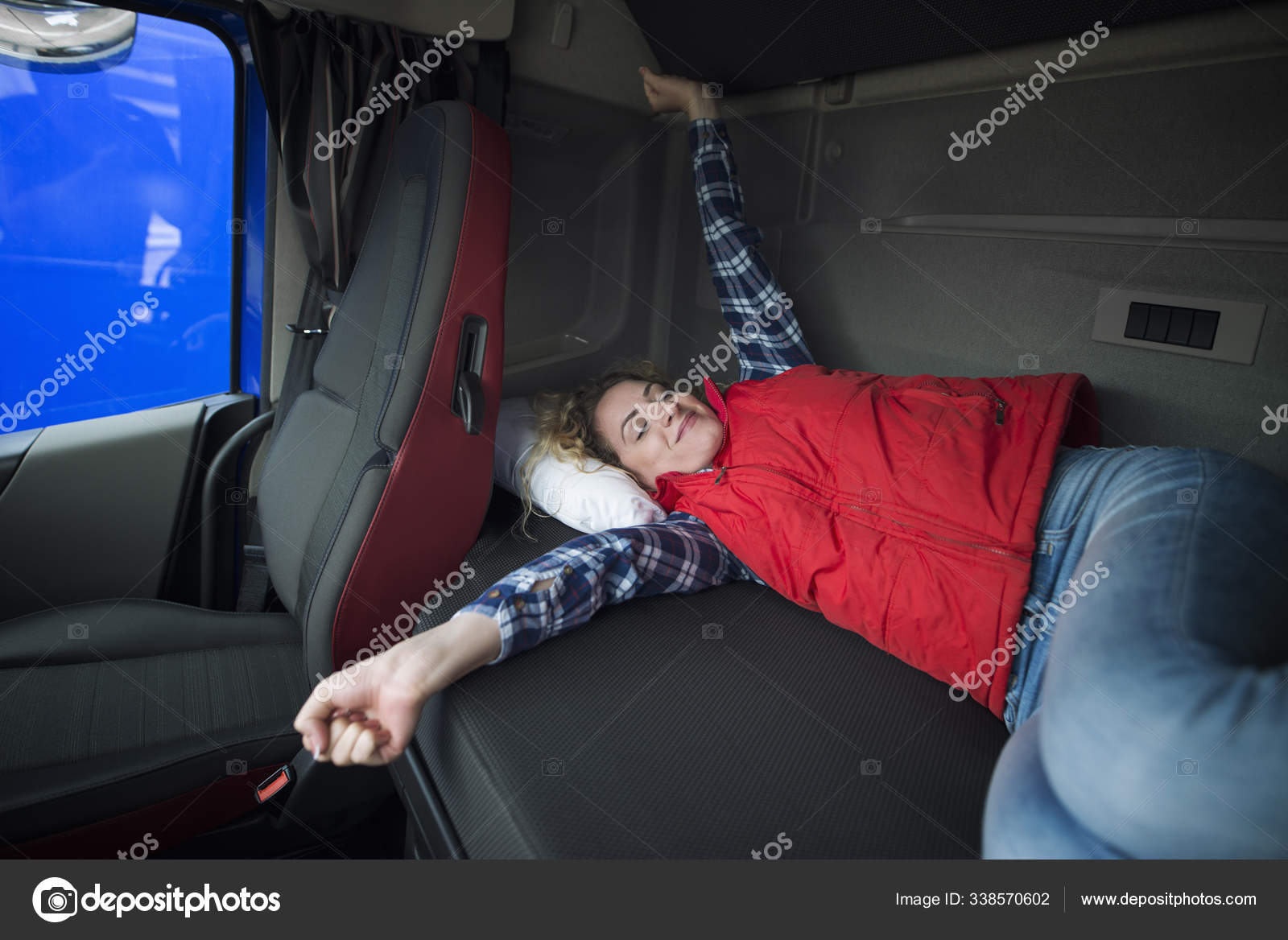Truck Driver Resting