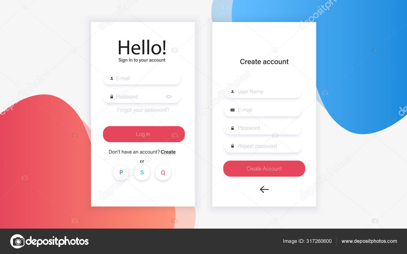 Mobile Login Screen Website Apps Stock Vector Image by ©Ingrid_ #317260600