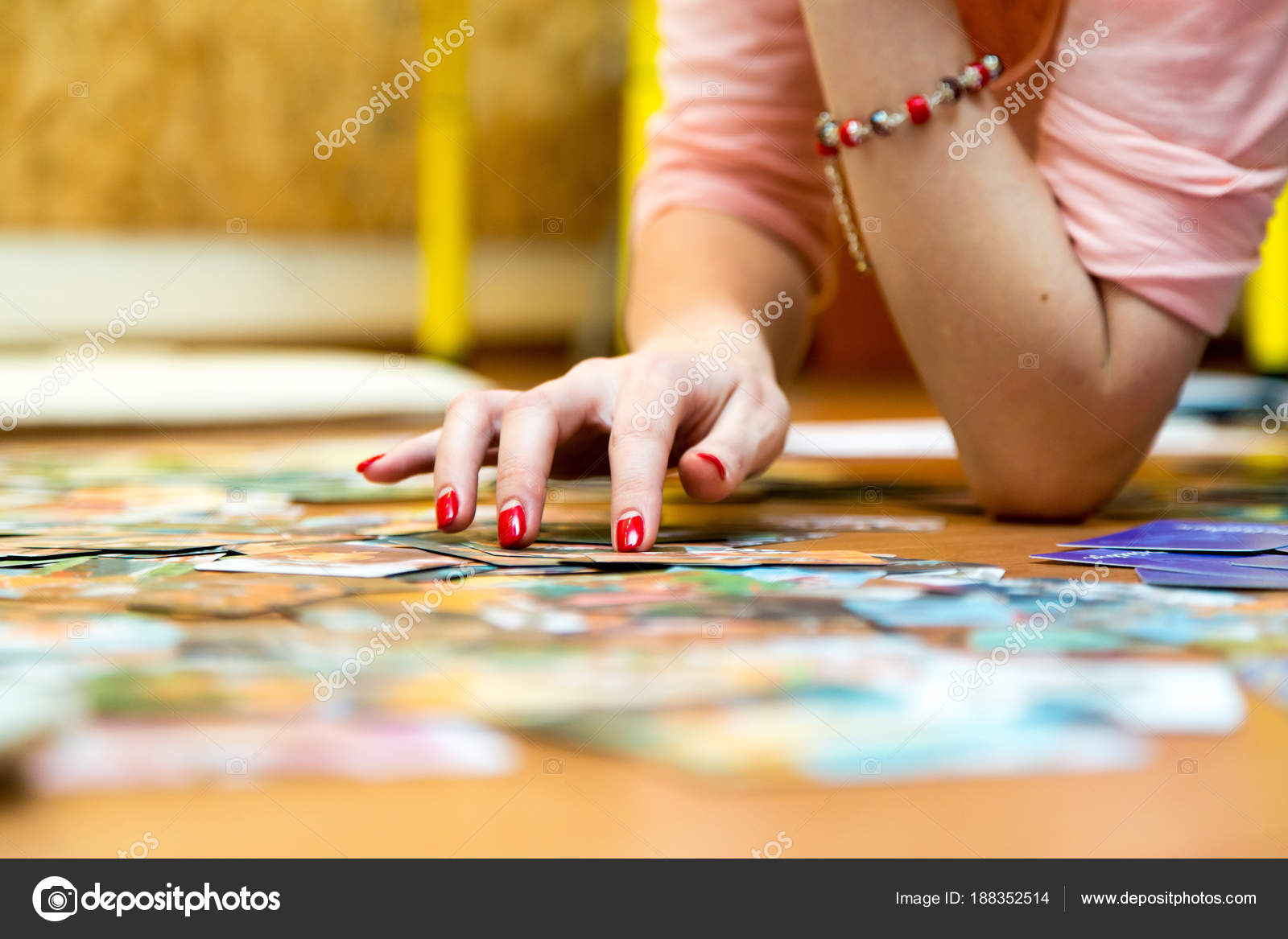 Woman's Hand Red Nails Sorts Out Metaphorical Associative Maps — Stock ... Woman's Hand Red Nails Sorts Out Metaphorical Associative Maps — Stock ...