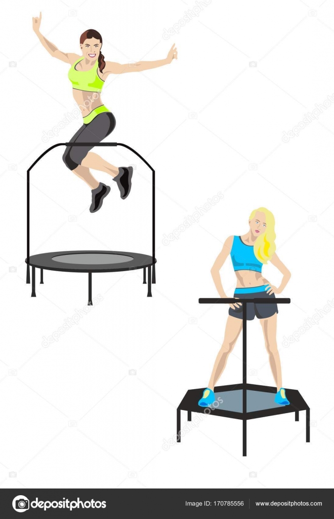 Cielo saltando, salto Fitness Vector de stock #170785556 de ©m.bogdanova