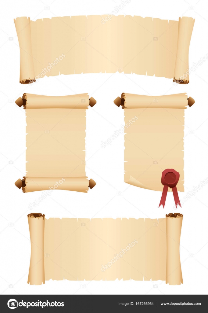 Parchment scrolls. Set of vector banners Stock Vector by ©reytsman ...