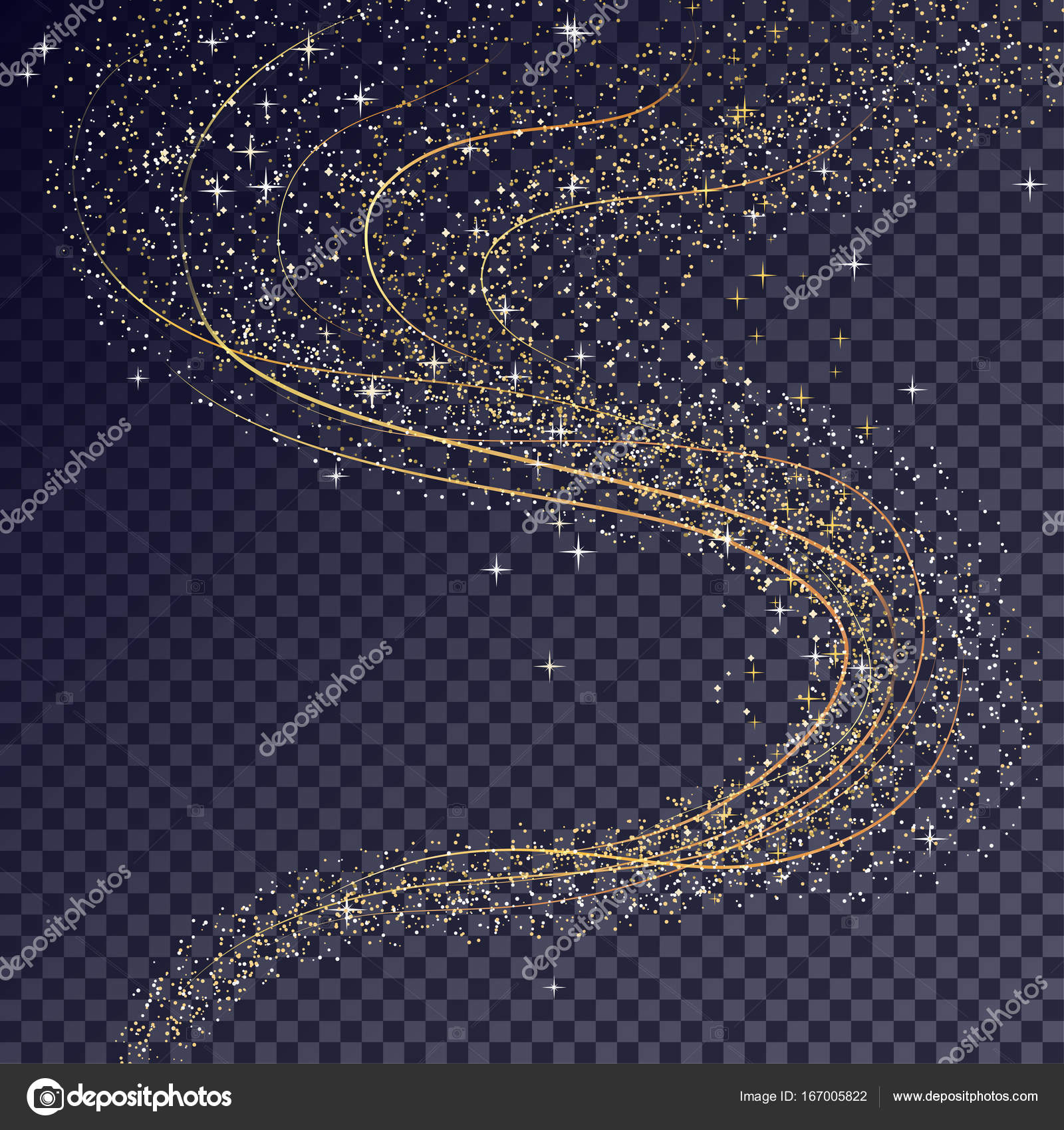 Light glow effect stars wind with sparkles isolated on transparent ...