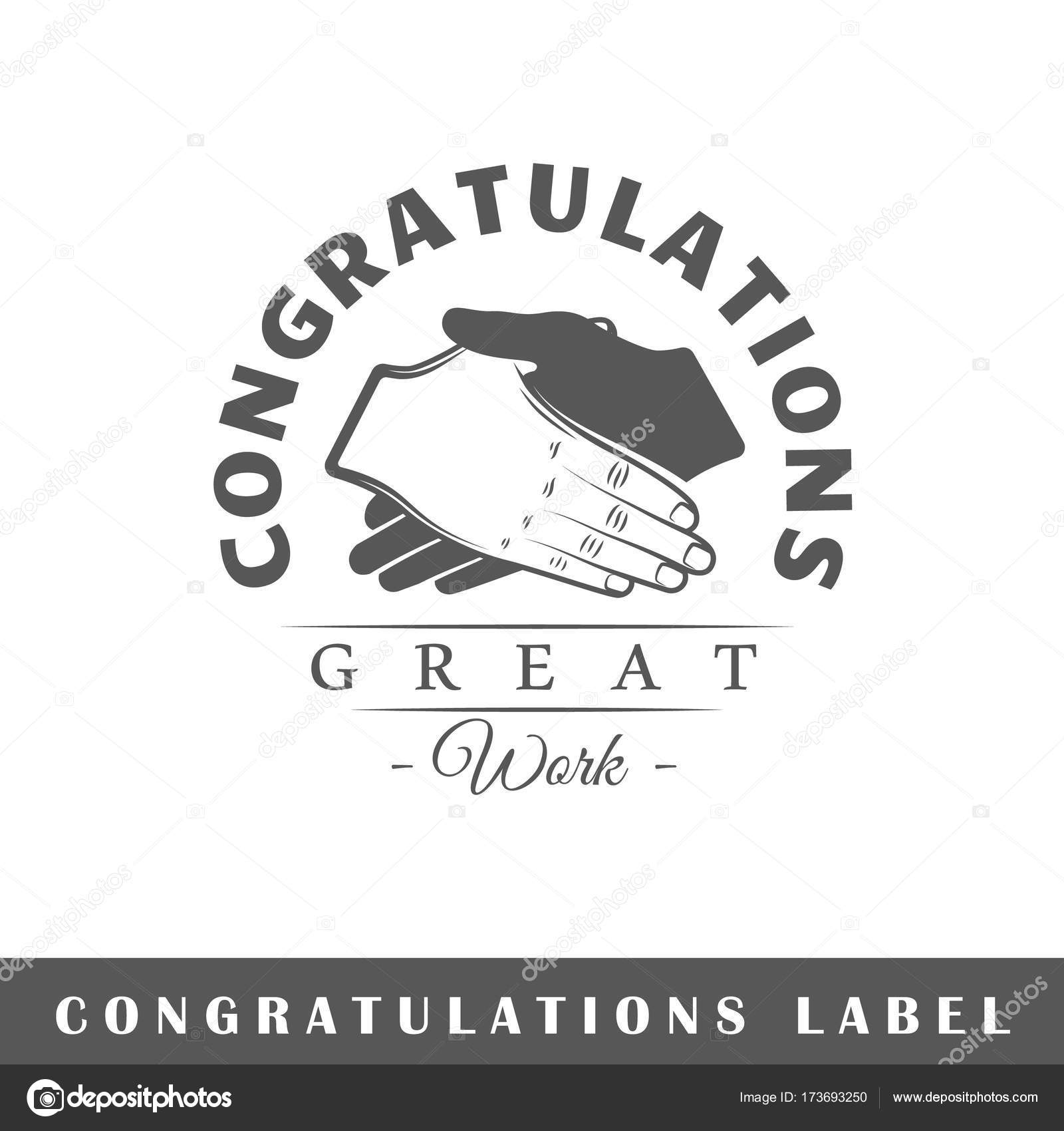 Congratulation label template Stock Vector Image by ©Shabanov_Sergey ...