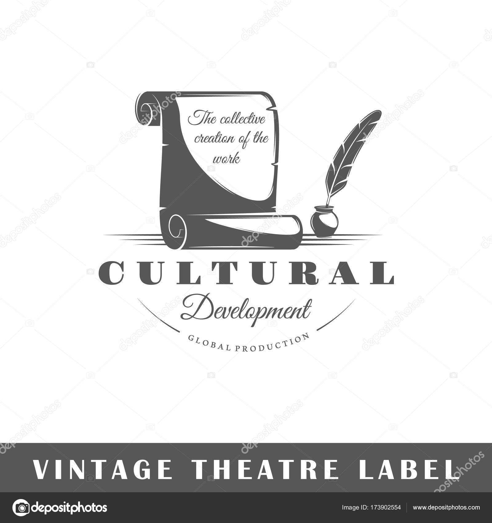 Theatre label template Stock Vector Image by ©Shabanov_Sergey #173902554