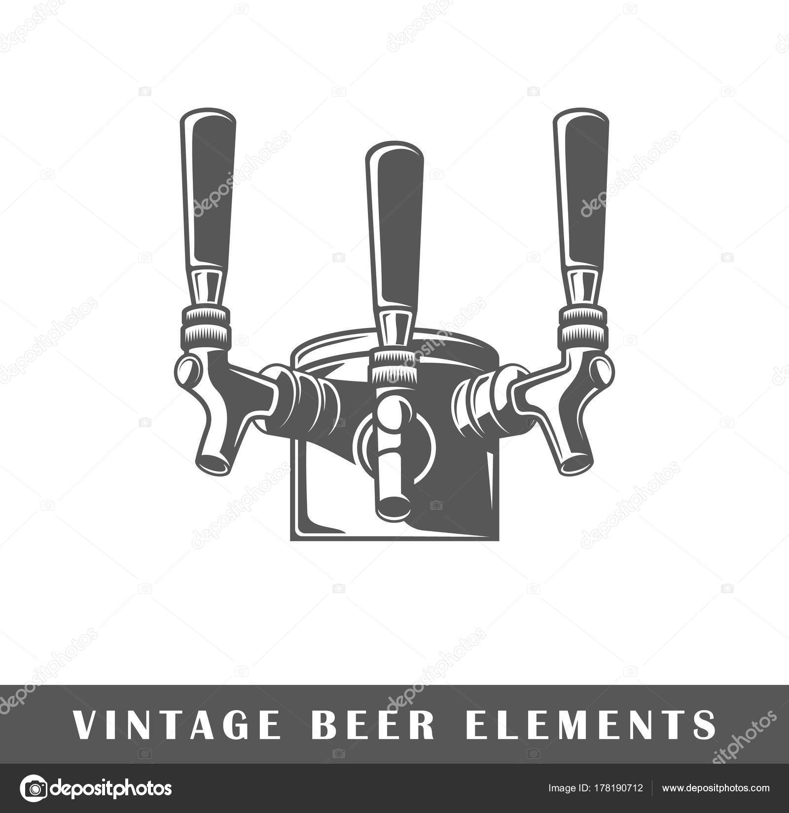 Beer taps isolated on white background Stock Vector by ©Shabanov_Sergey ...