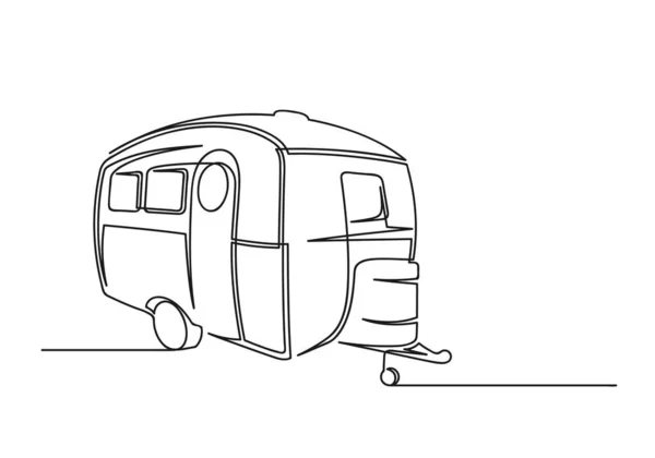 Caravan outline drawing Vector Images | Depositphotos