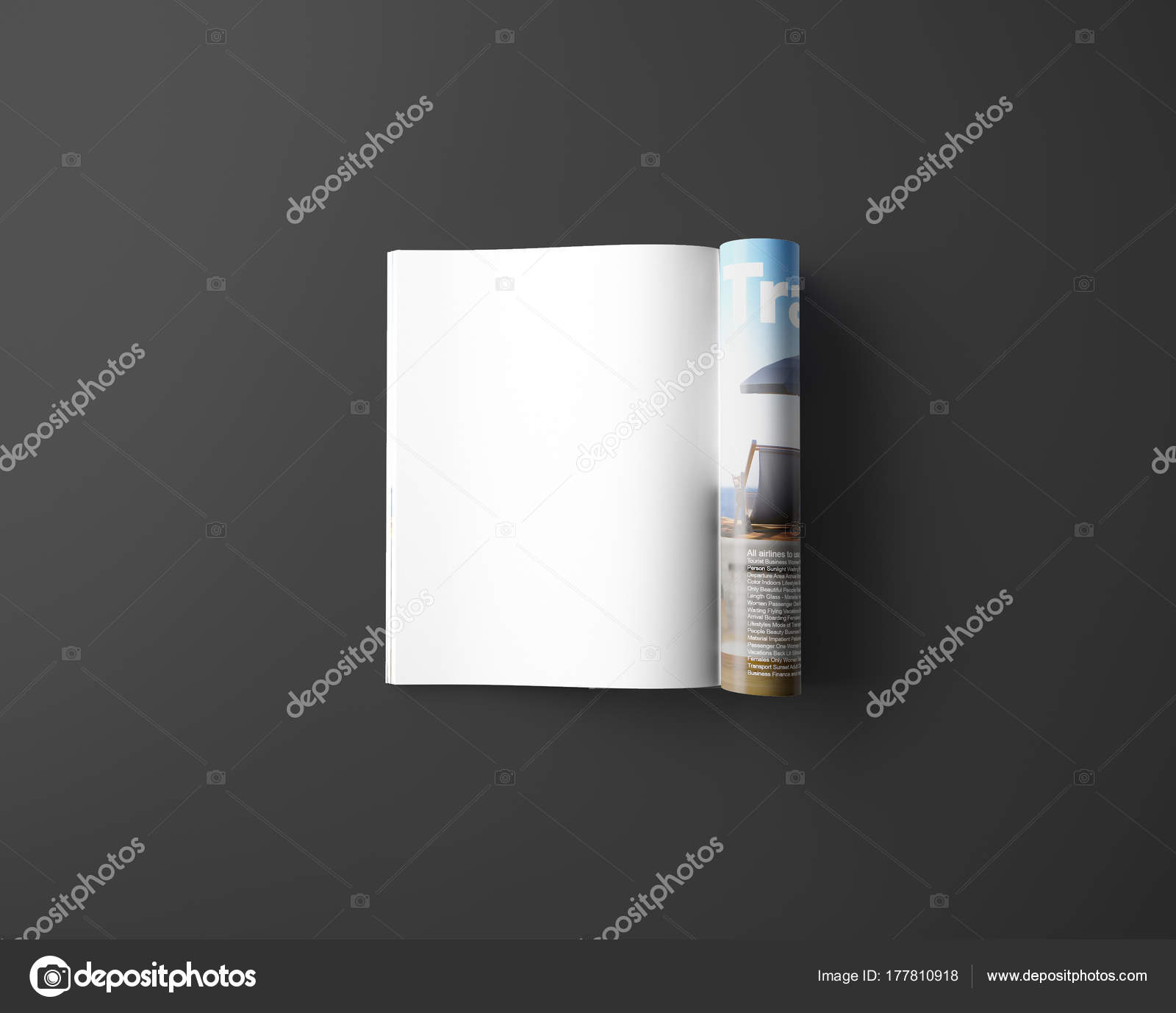Blank Magazine Page Black Background Stock Photo by ©brocrock 177810918