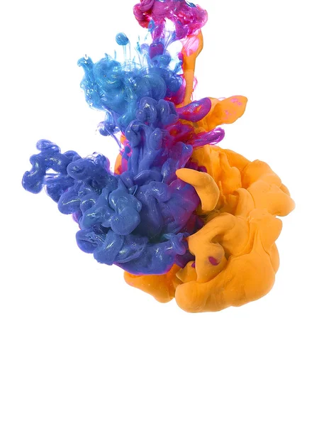 Ink Water Splash Paint Mixing Multicolored Liquid Dye Abstract ...