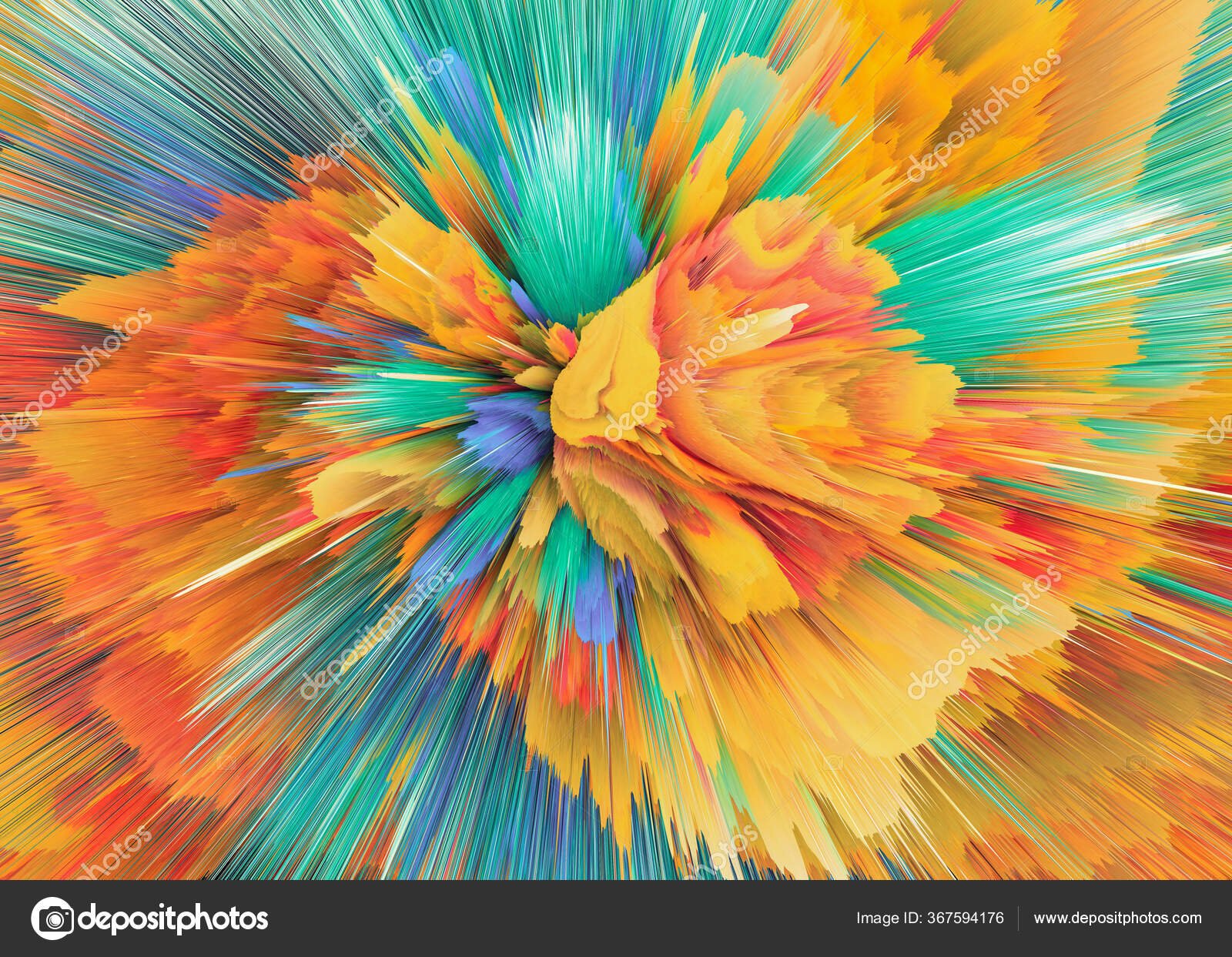 Explosion Colorful Rays Shine Dynamic Scene Magic Moving Fast Lines ...