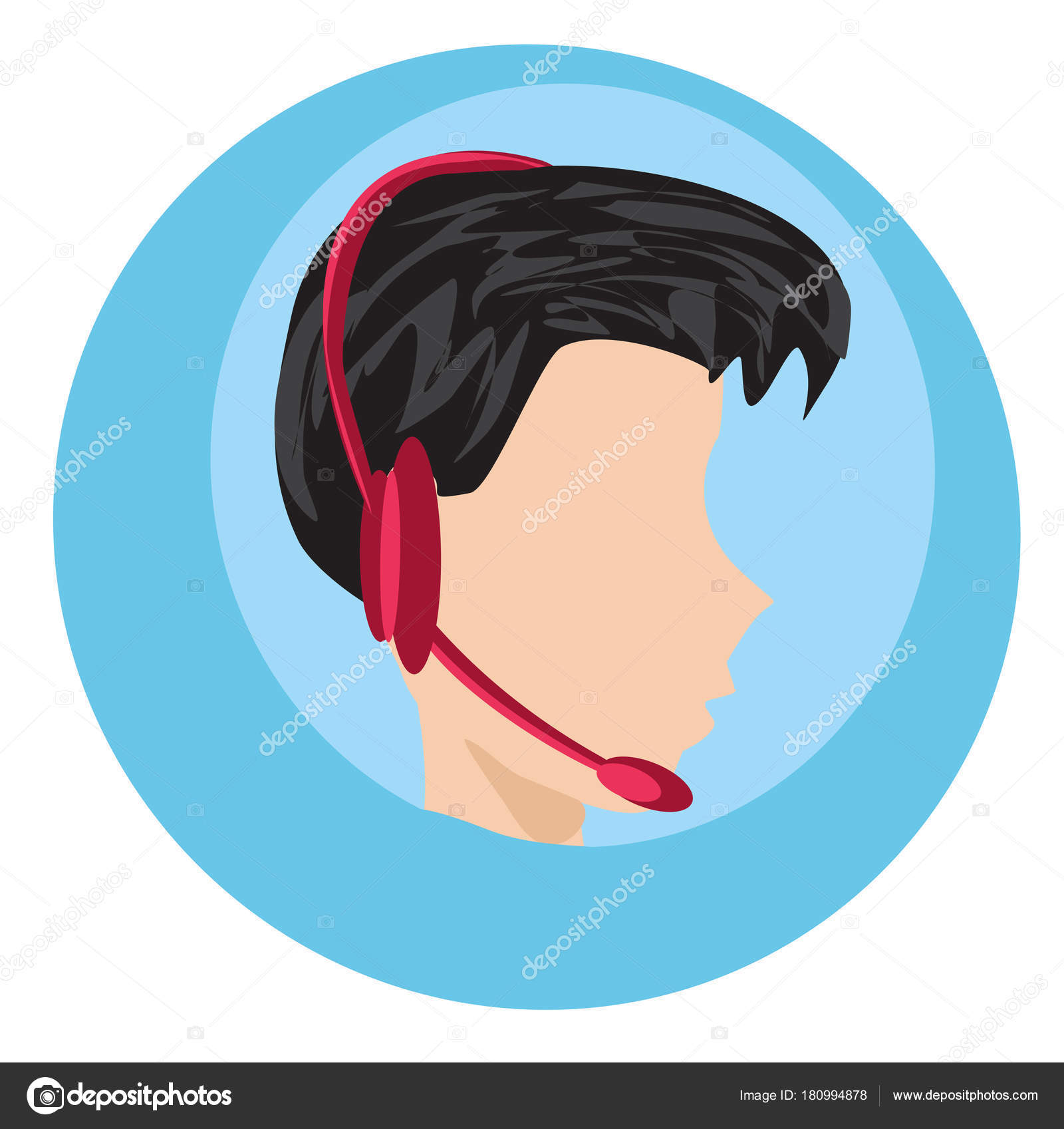 Call center head man icon Stock Vector by ©JackyBrown 180994878