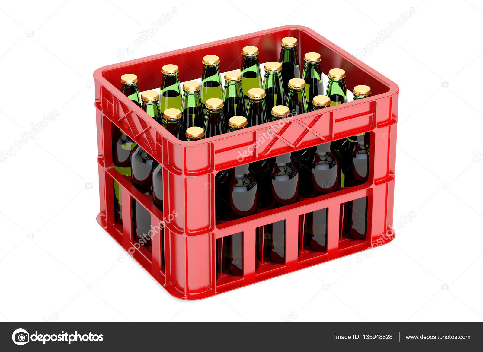 Caja botella cerveza | Caja con botellas de cerveza, render 3d — Foto ...