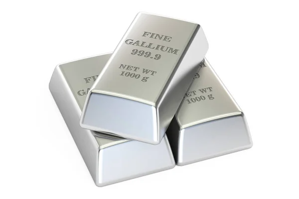 Rhodium ingots closeup, 3D rendering Stock Photo by ©alexlmx 139091326