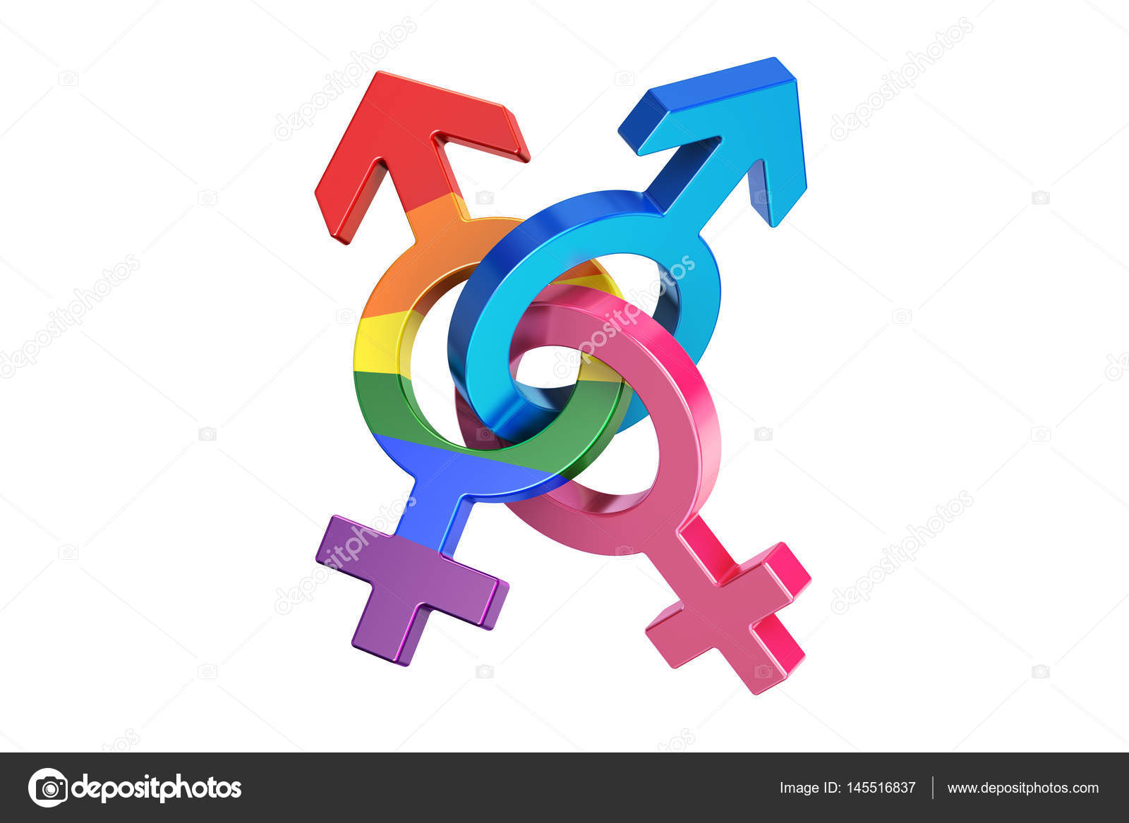 Gender symbols, 3D rendering Stock Photo by ©alexlmx 145516837