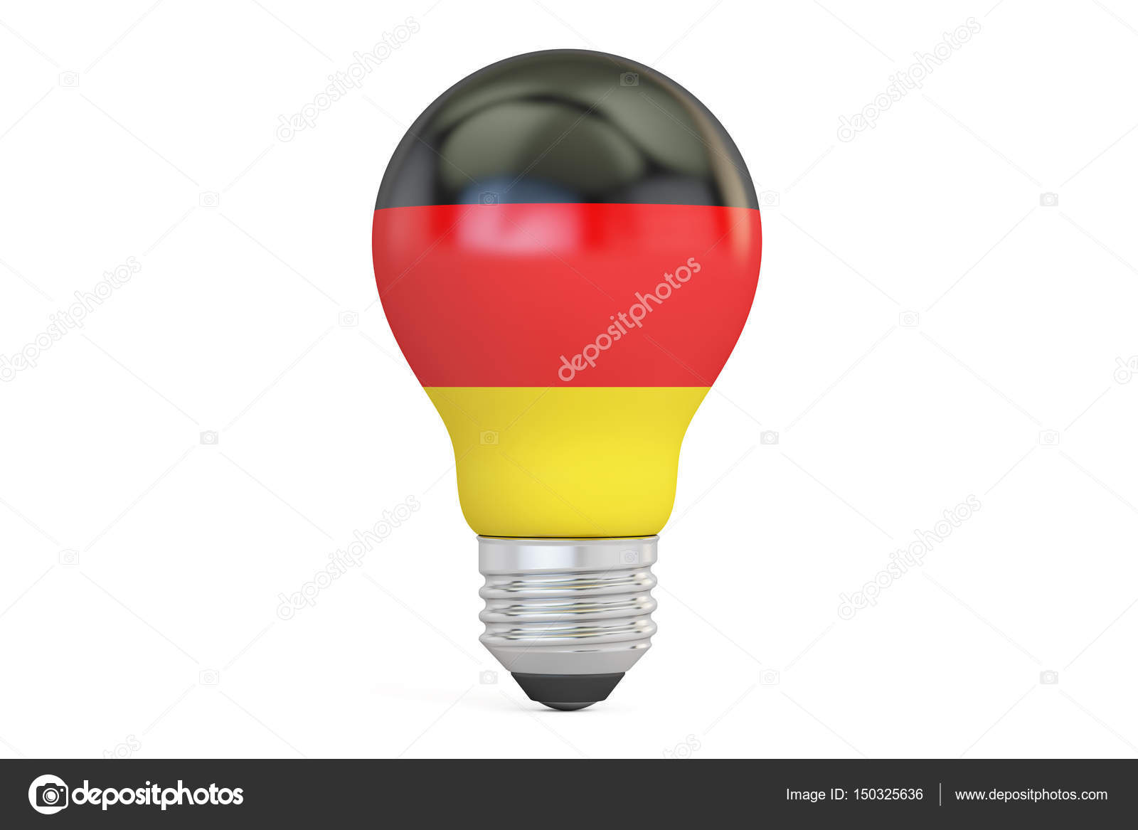 Light bulb with Germany flag, 3D rendering Stock Photo by ©alexlmx ...