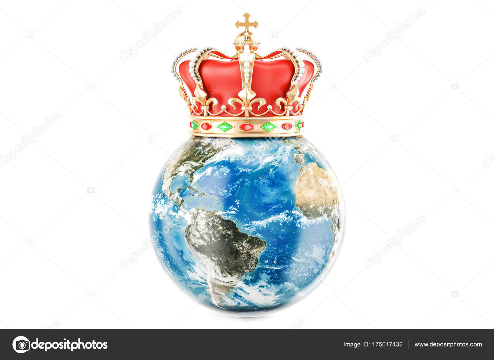 Earth Globe with golden crown, 3D rendering Stock Photo by ©alexlmx ...