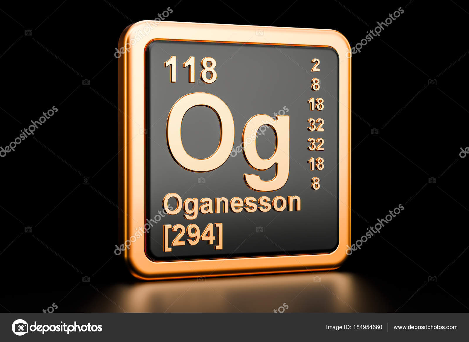 Oganesson Og chemical element. 3D rendering Stock Photo by ©alexlmx ...