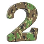 Camouflage Number Render Font Camouflage Texture Isolated White ...