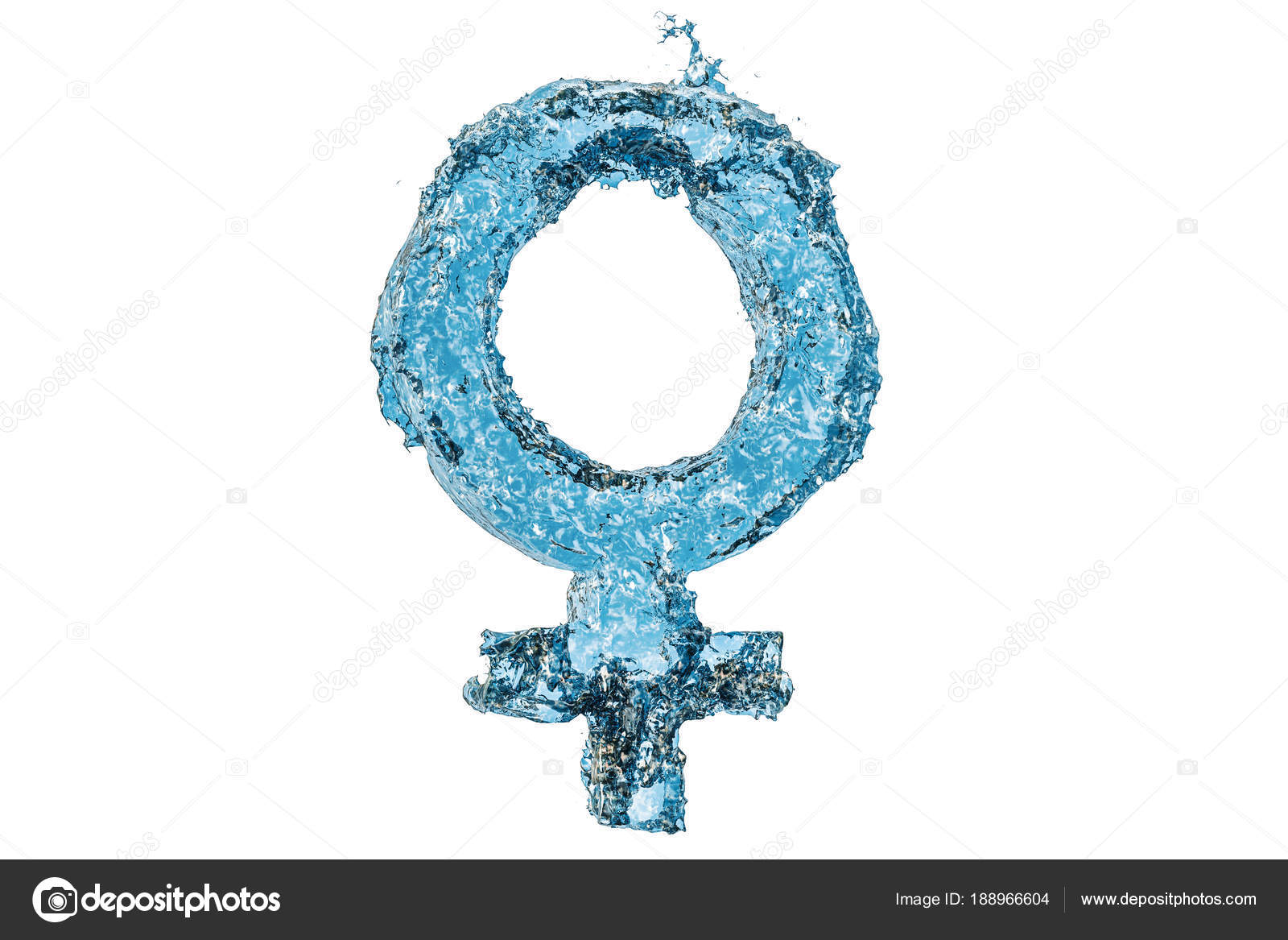 Water female gender symbol, 3D rendering Stock Photo by ©alexlmx 188966604