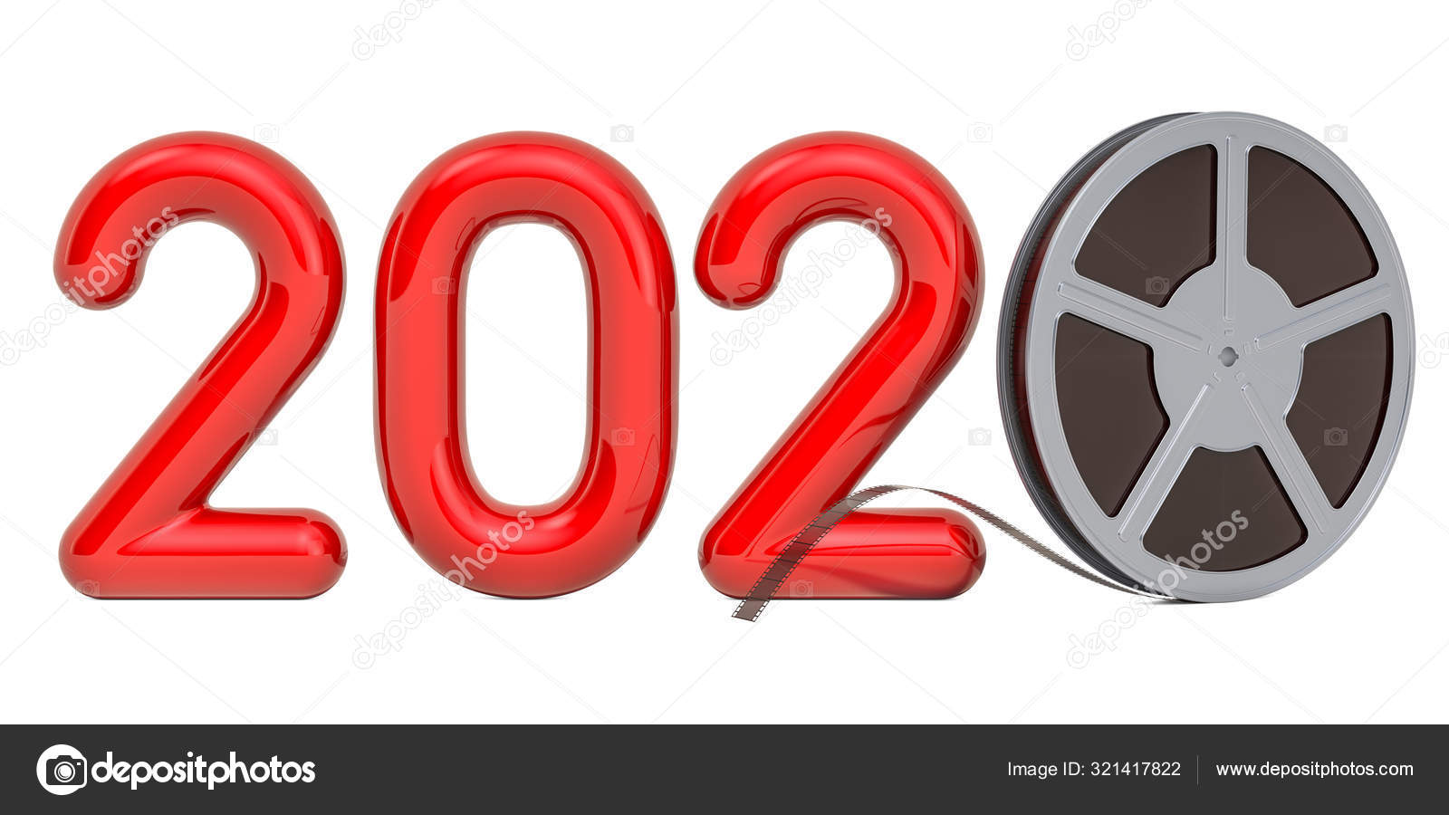 2020 cinema concept, 3D rendering — Stock Photo © alexlmx #321417822