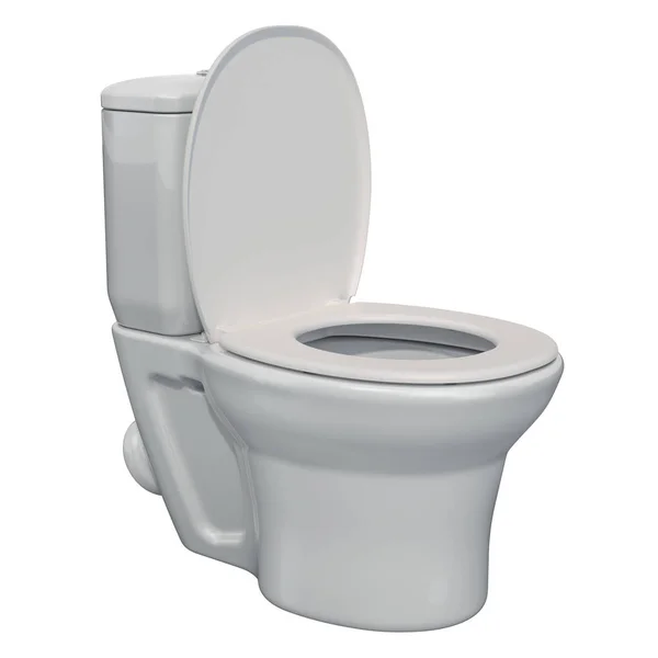 White Toilet Bowl Side View Rendering Isolated White Background Stock ...