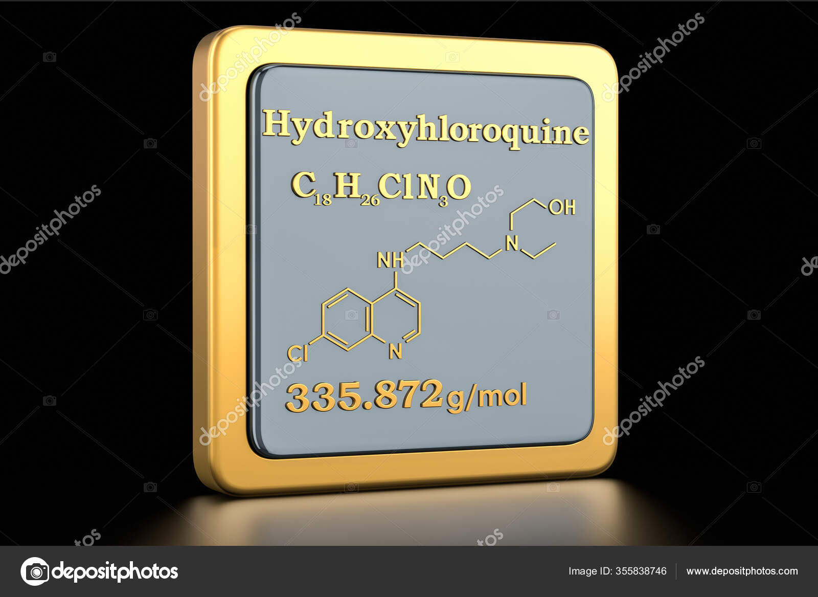 Hydroxychloroquine Icon Icon Chemical Formula Hcq Molecular Structure ...