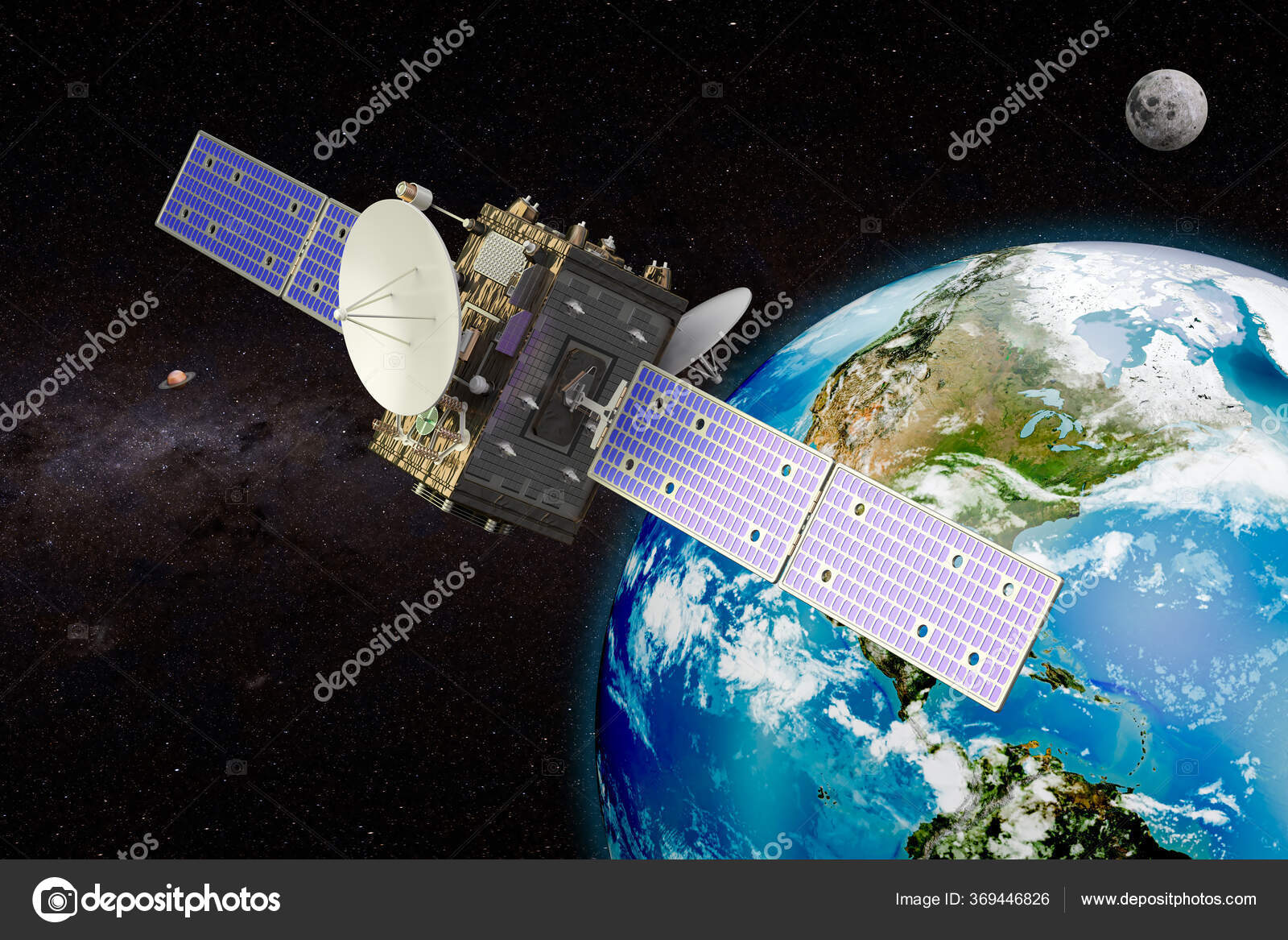 Spacecraft Circling Earth