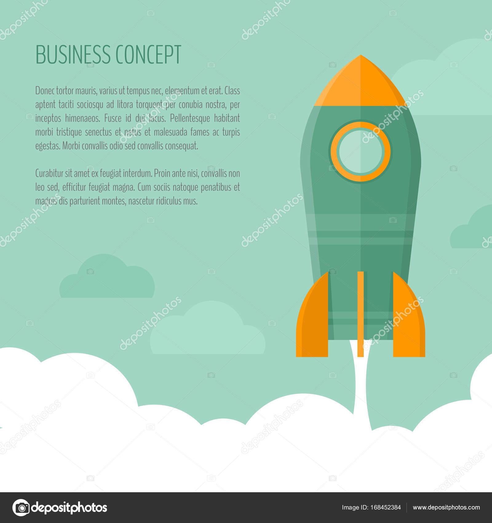 Rocket ship launch. Startup business concept. Start Up. Flat style ...